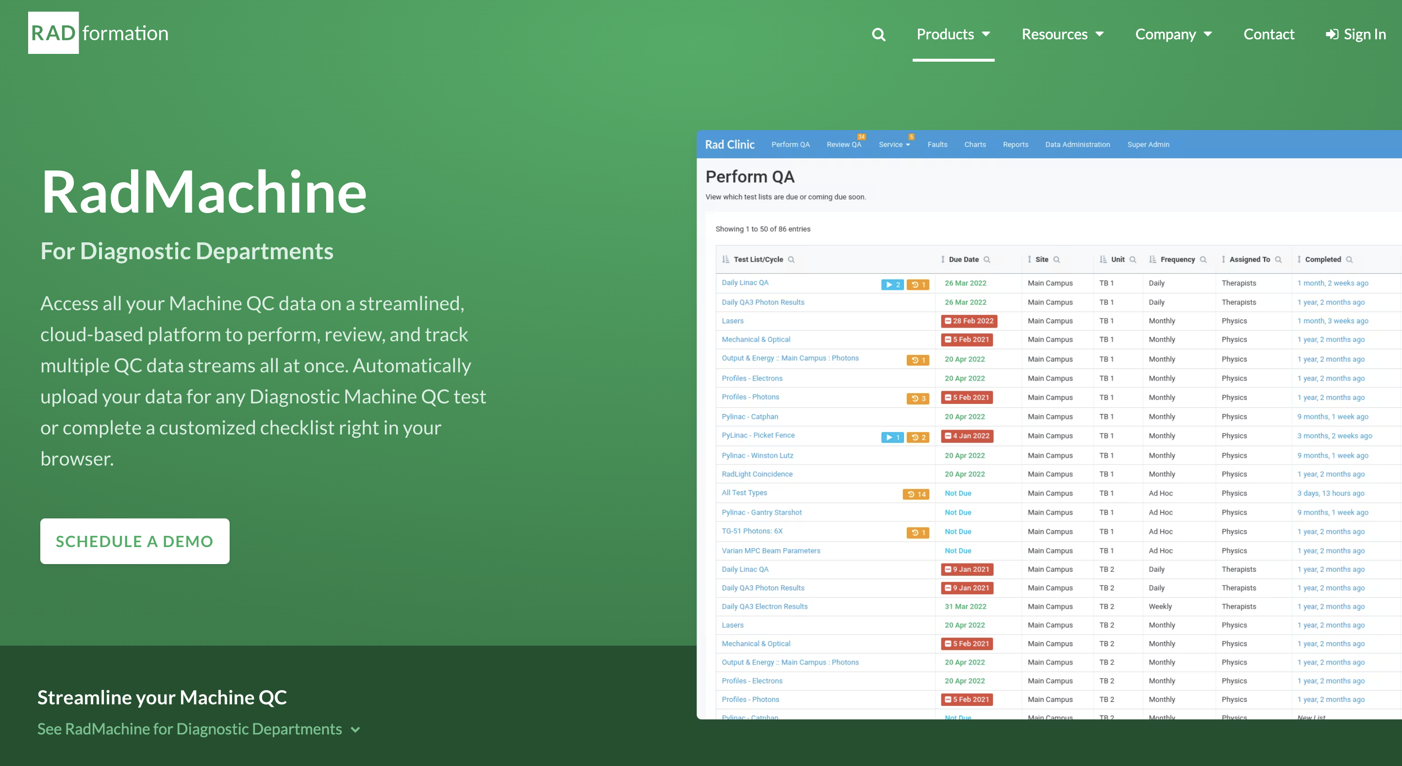 RadMachine Diagnostic Webinar