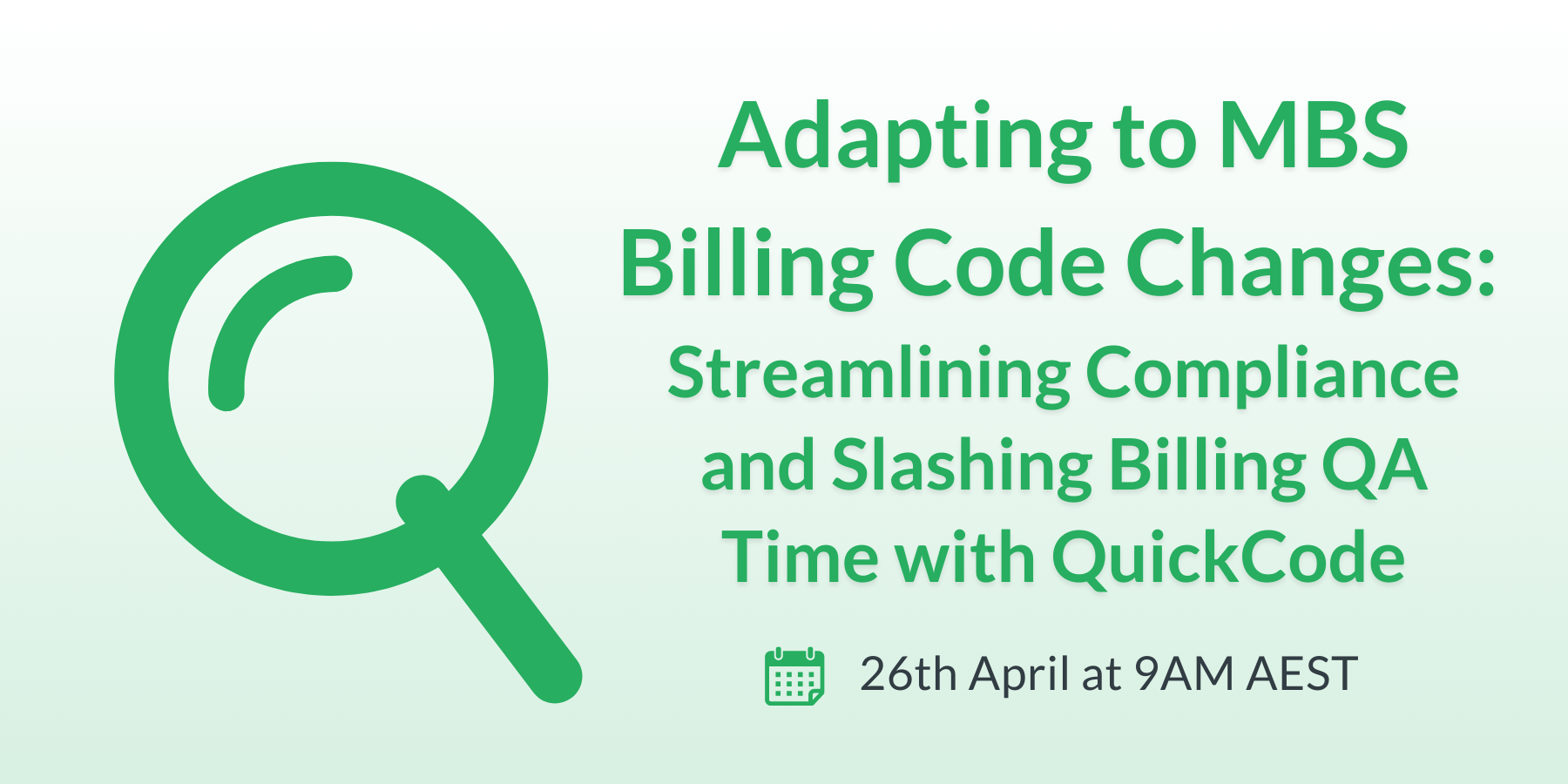 Adapting to MBS Billing Code Changes Webinar